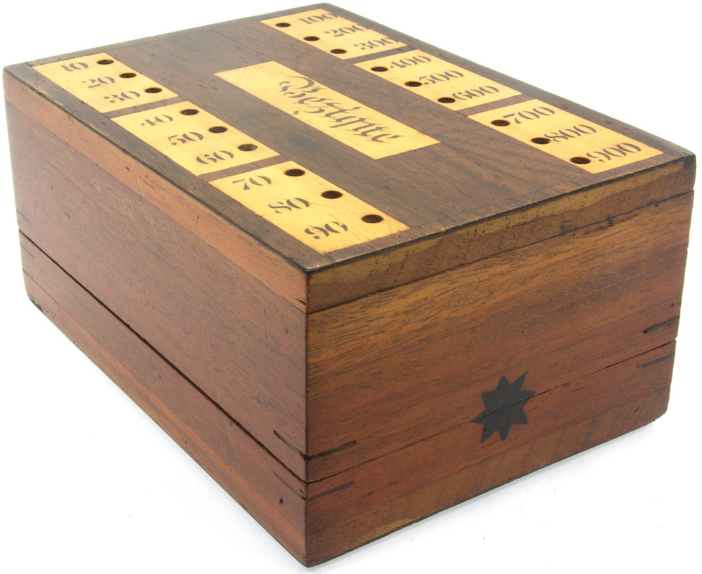 Bezique scoring box - Antique Card Accessories - Antique Games
