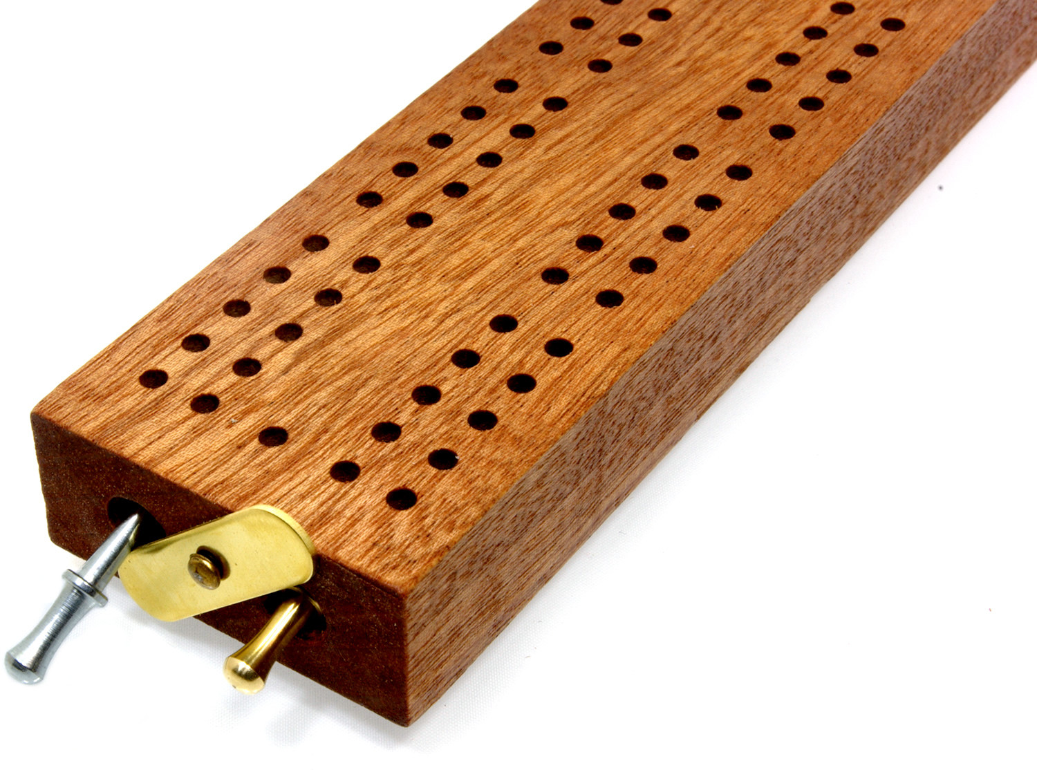 Hardwood British cribbage board - 24cm (9")