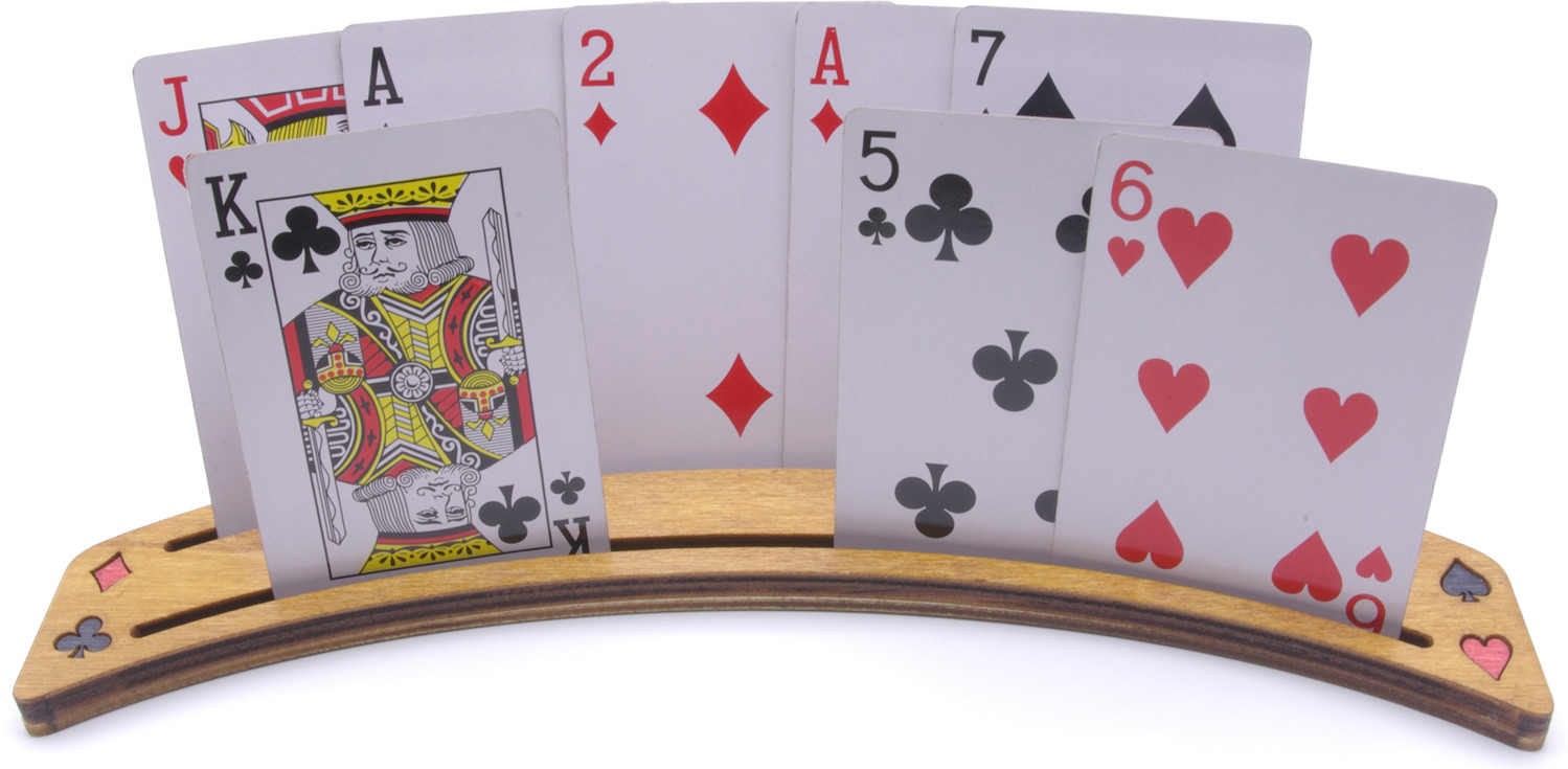 2 x Wooden Playing Card Holders - Scoring & accessories - Playing cards ...