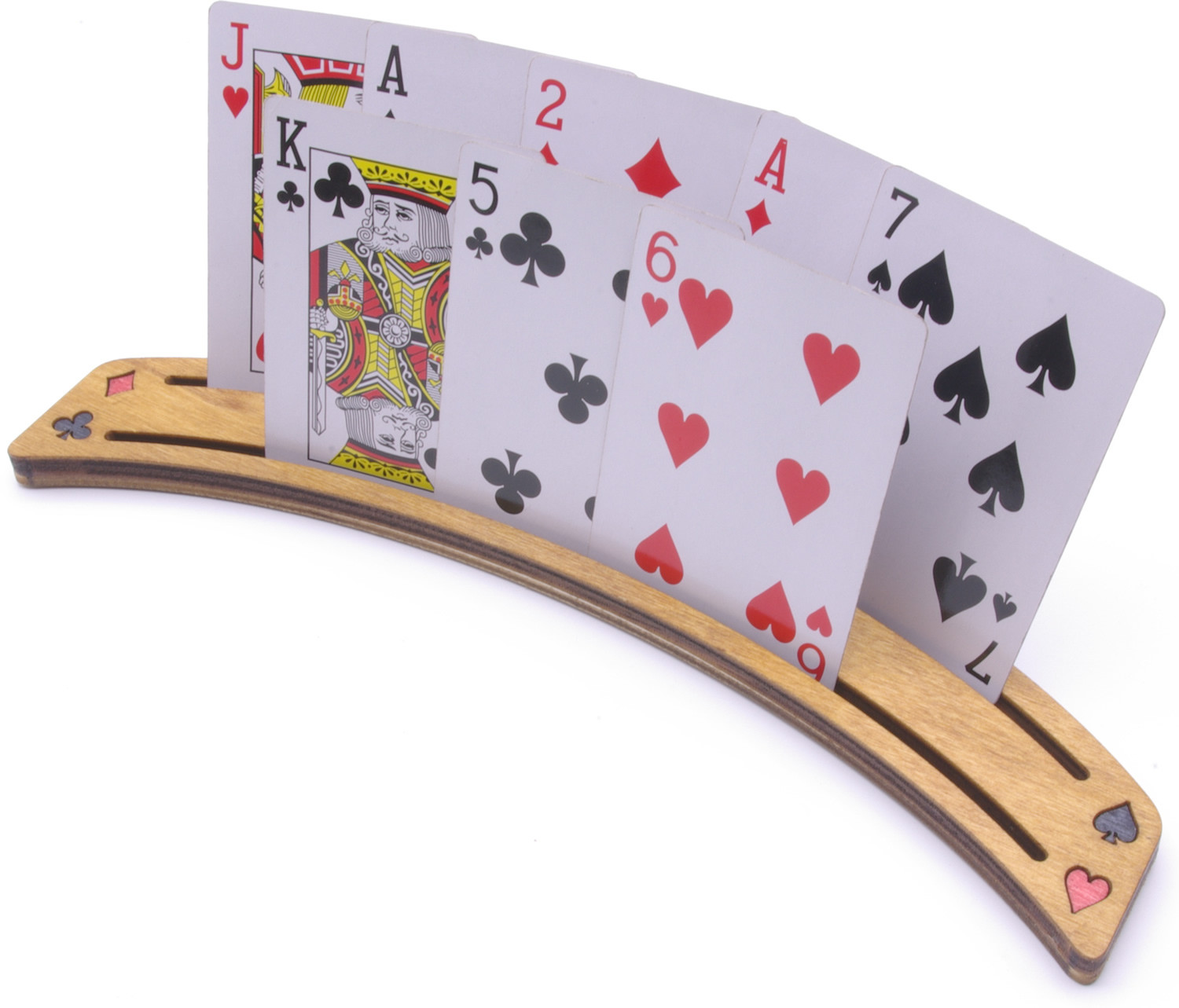 4 x Wooden Playing Card Holders - Scoring & accessories - Playing cards ...